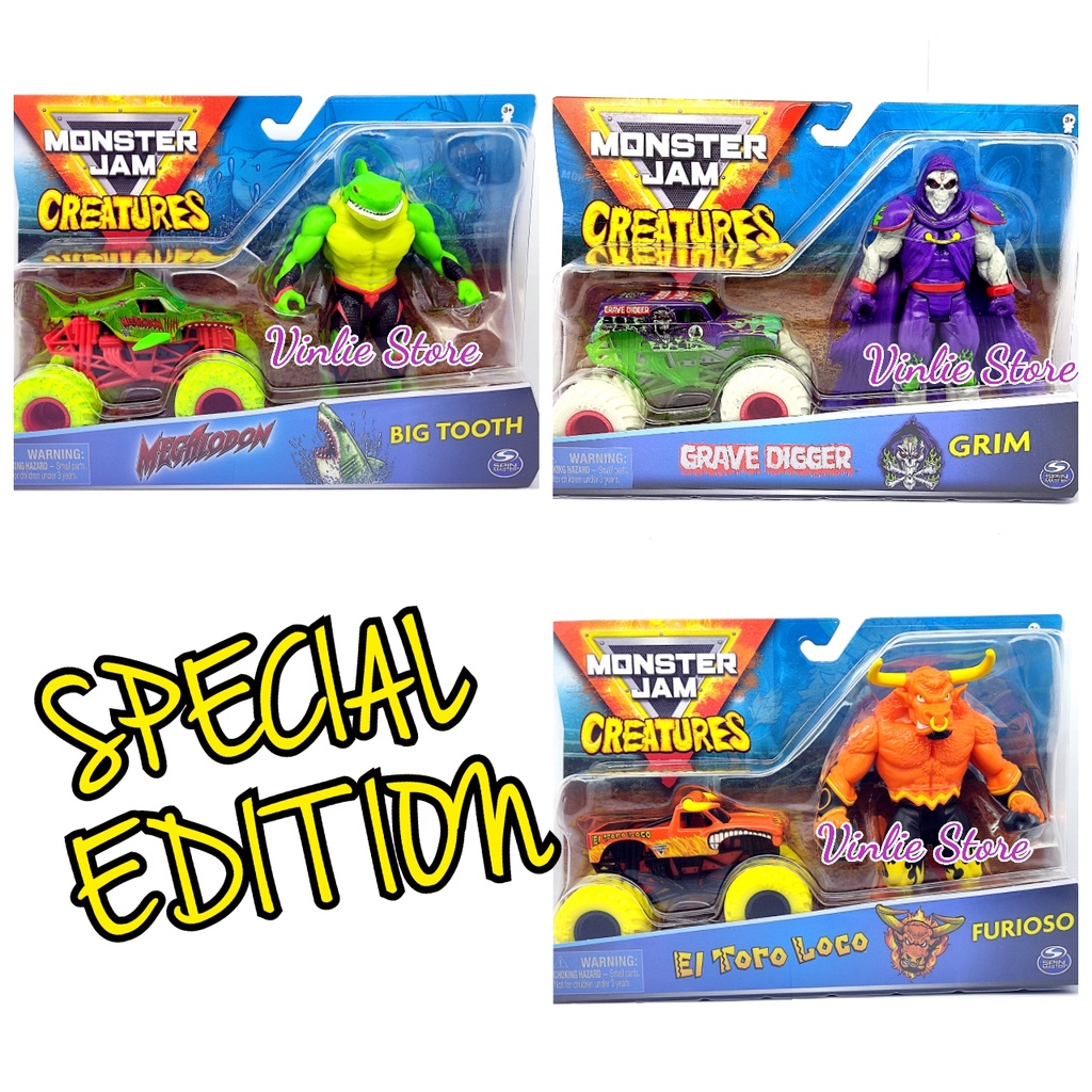 Jual Monster Jam CREATURES special edition mobil monster jam figure ...