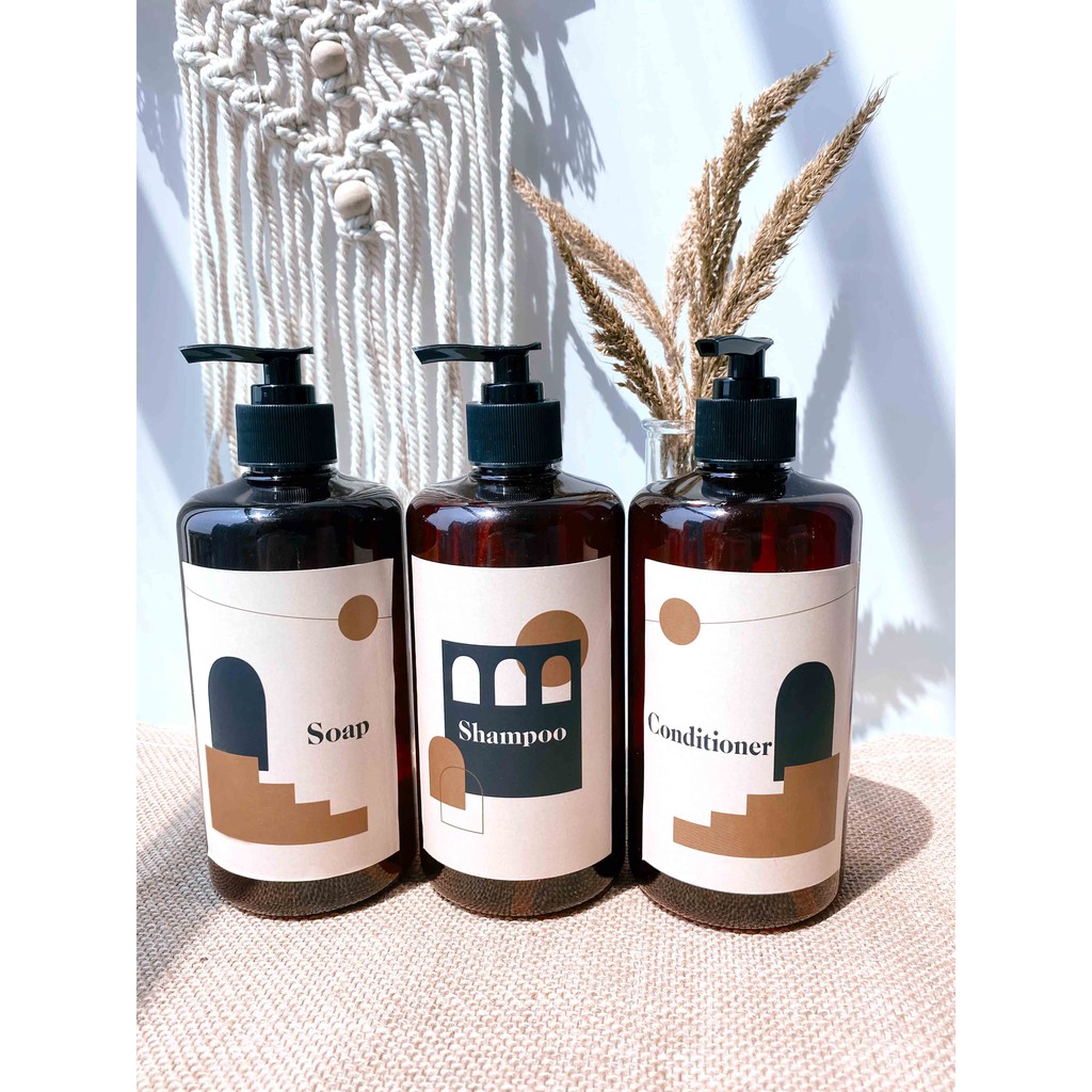 Jual BOTOL SABUN AMBER 500ML REFILLABLE -NUDE ARCH | Shopee Indonesia