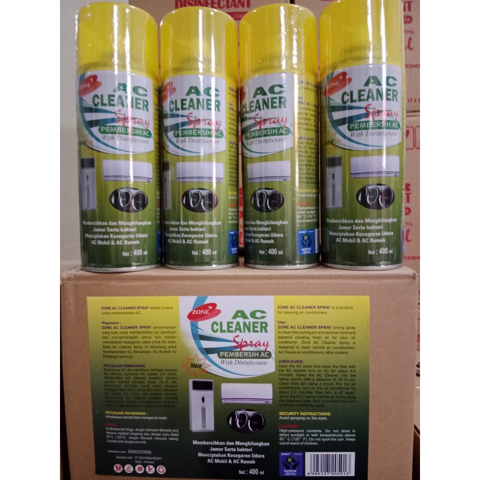 Jual Pembersih AC Mobil dan AC Ruangan Zone AC CLEANER 400ML | Shopee ...