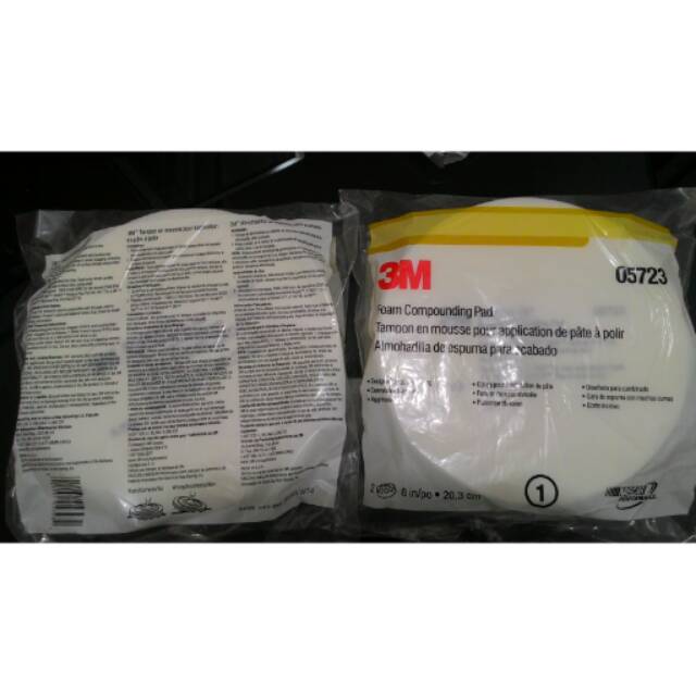 Jual 3M 5723 Foam Compounding Pad 8" ( Busa Kompon Putih 05723 ...