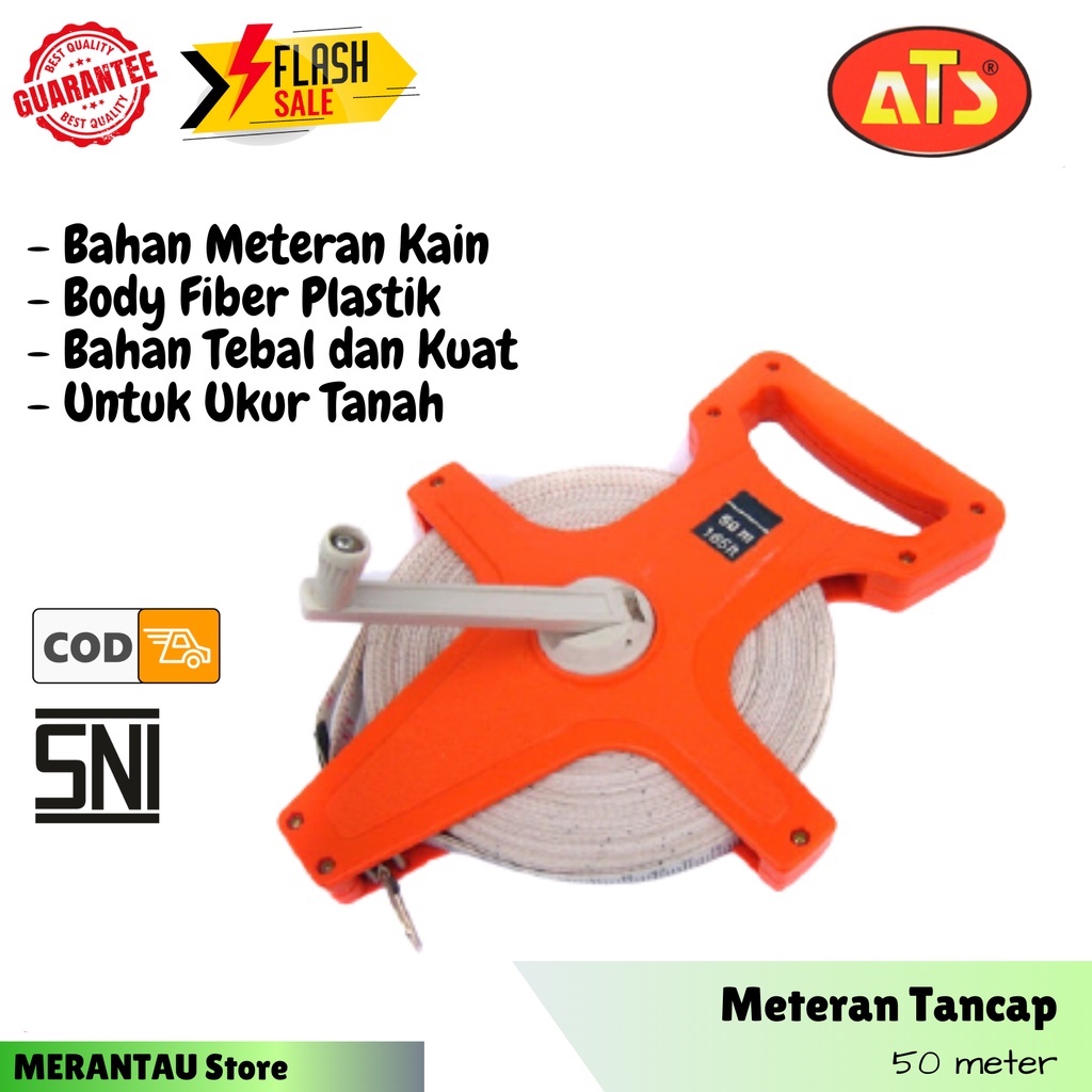 Jual Meteran 100 Meter 100M Meteran Tancap Tancep Ukur Tanah Metran ...
