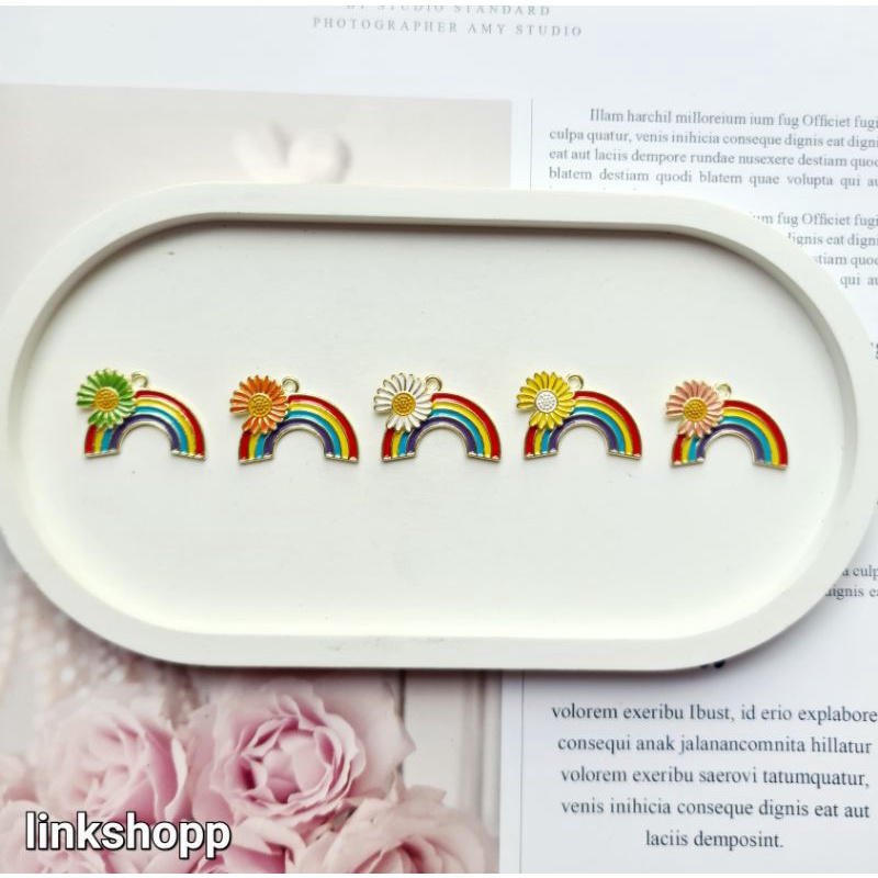 Jual CHARM ENAMEL PELANGI BUNGA | Shopee Indonesia