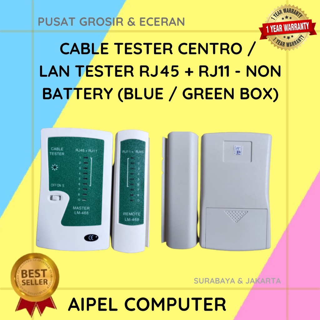 Jual C001 | Network Cable Tester CENTROO / Lan Tester RJ45 + RJ11 - Non ...
