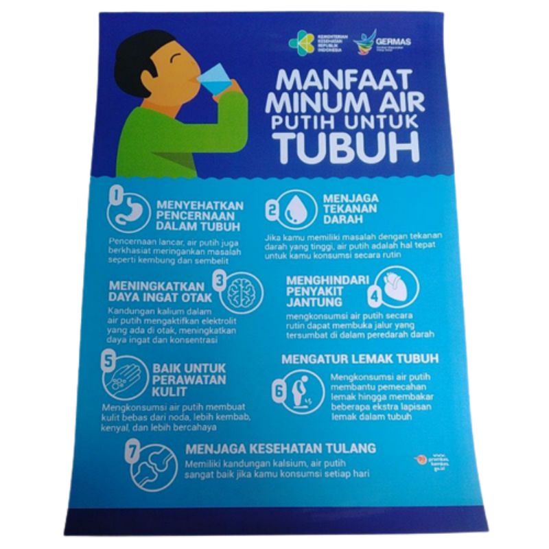 Jual Poster Manfaat Minum Air Putih Untuk Tubuh | Shopee Indonesia