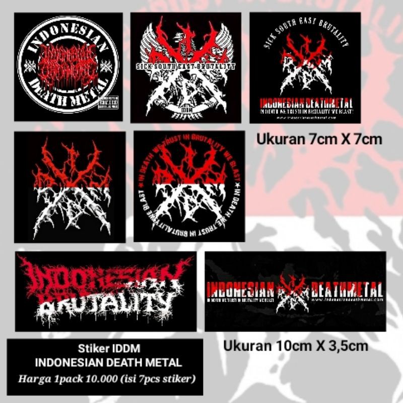 Jual Stiker Metal/stiker idm idmm/Stiker INDONESIAN DEATH METAL ...