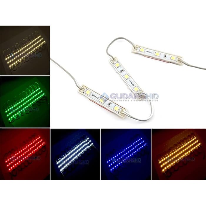 Jual Lampu LED Strip Modul SMD 5050 3 Mata Module 12V IP65 | Shopee Indonesia