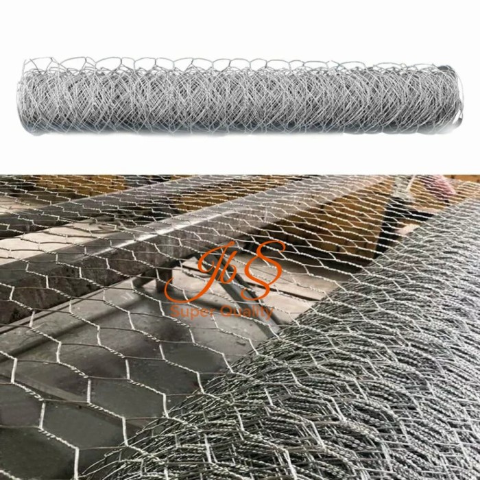 Jual [[BISA COD]] ORIGINAL KAWAT AYAM GALVANIS/ CHICKEN WIRE MESH (1/2" INCH) 90CM X 7,5 METER ...