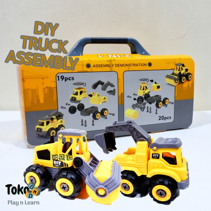 Jual Mainan Anak DIY Truck Assembly 2 in 1 Mobil Truk Bongkar Pasang ...