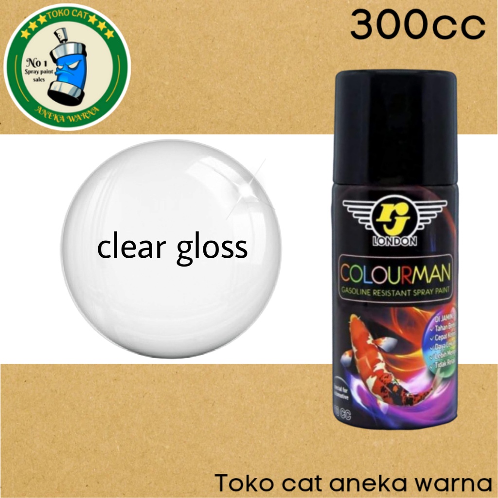 Jual cat semprot 300cc colourman clear glossy gloss transparan bening ...