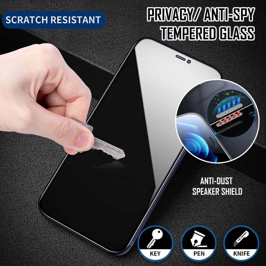 Jual IPHONE 12 12MINI 12PRO 12 PROMAX TG Spy TEMPERED GLASS Spy Hitam ...