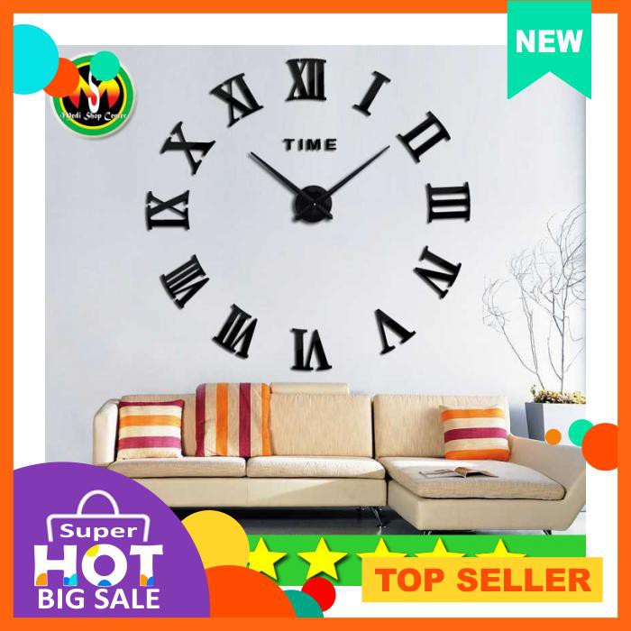 Jual Jam Dinding Besar Angka Romawi Ukuran Diameter 80 130 Cm Perak ...