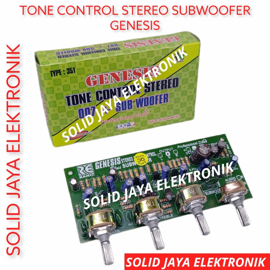 Jual KIT TONE CONTROL STEREO SUBWOOFER GENESIS 007 DC 12 VOLT RANIC 351 ...