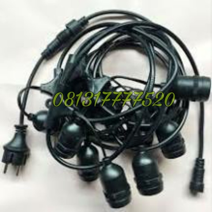 Jual KABEL FITTING LAMPU HIAS TAMAN OUTDOOR 10 METER 10 LAMPU ...