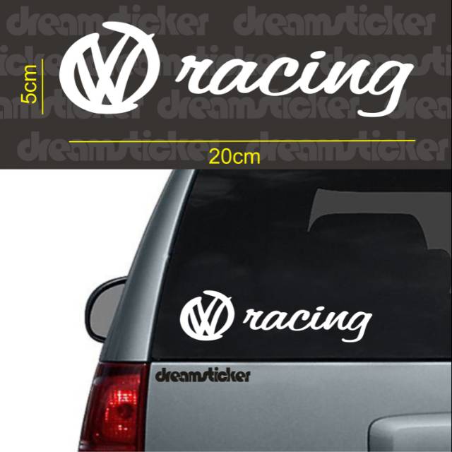 Jual Sticker Stiker Mobil Volkswagen VW Racing | Shopee Indonesia