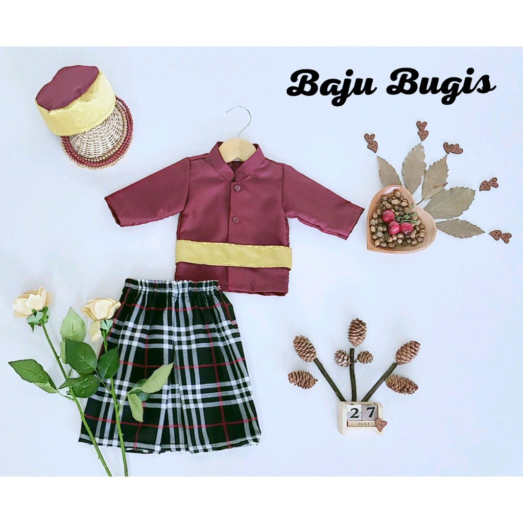 Jual BAJU ADAT BUGIS NEWBORN/BAYI/ANAK/PAKAIAN TRADISIONAL ANAK/KOSTUM ...