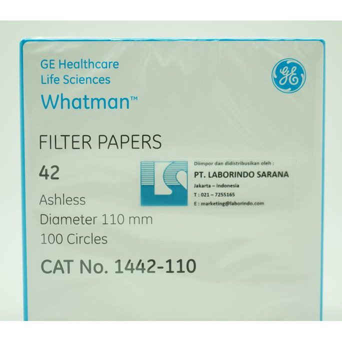 Jual Whatman Filter Paper / Kertas Saring Grade 42 , 110 mm | Shopee ...