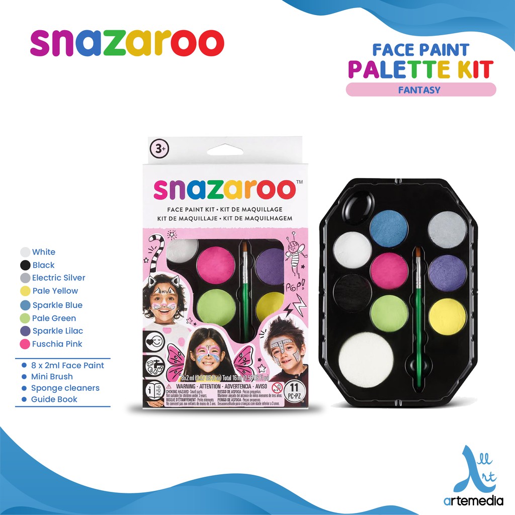 Jual Snazaroo Palette Kit Face Body Paint Color Set | Shopee Indonesia