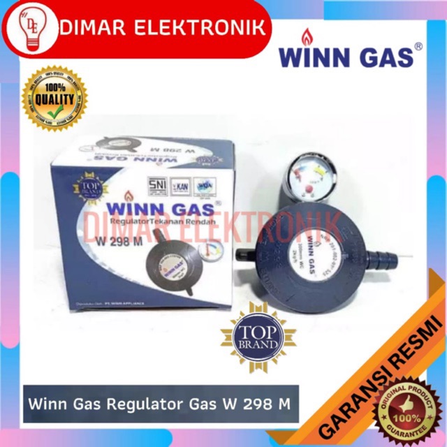 Jual Regulator WINN GAS W-298 M + Meter ( Kepala Besar ) | Shopee Indonesia
