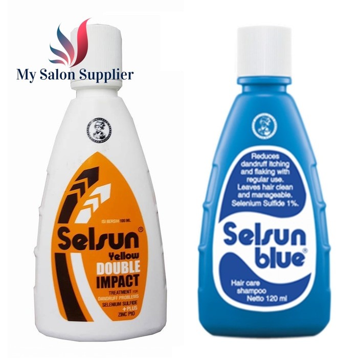 Jual Selsun Blue / Yellow Double Impact Ketombe / Anti Dandruff Shampoo ...