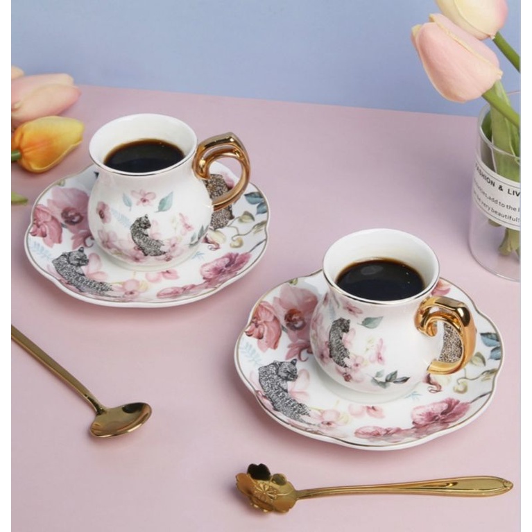 Jual Coffee Tea cup with saucer gift set / Kado gelas kopi teh dengan ...