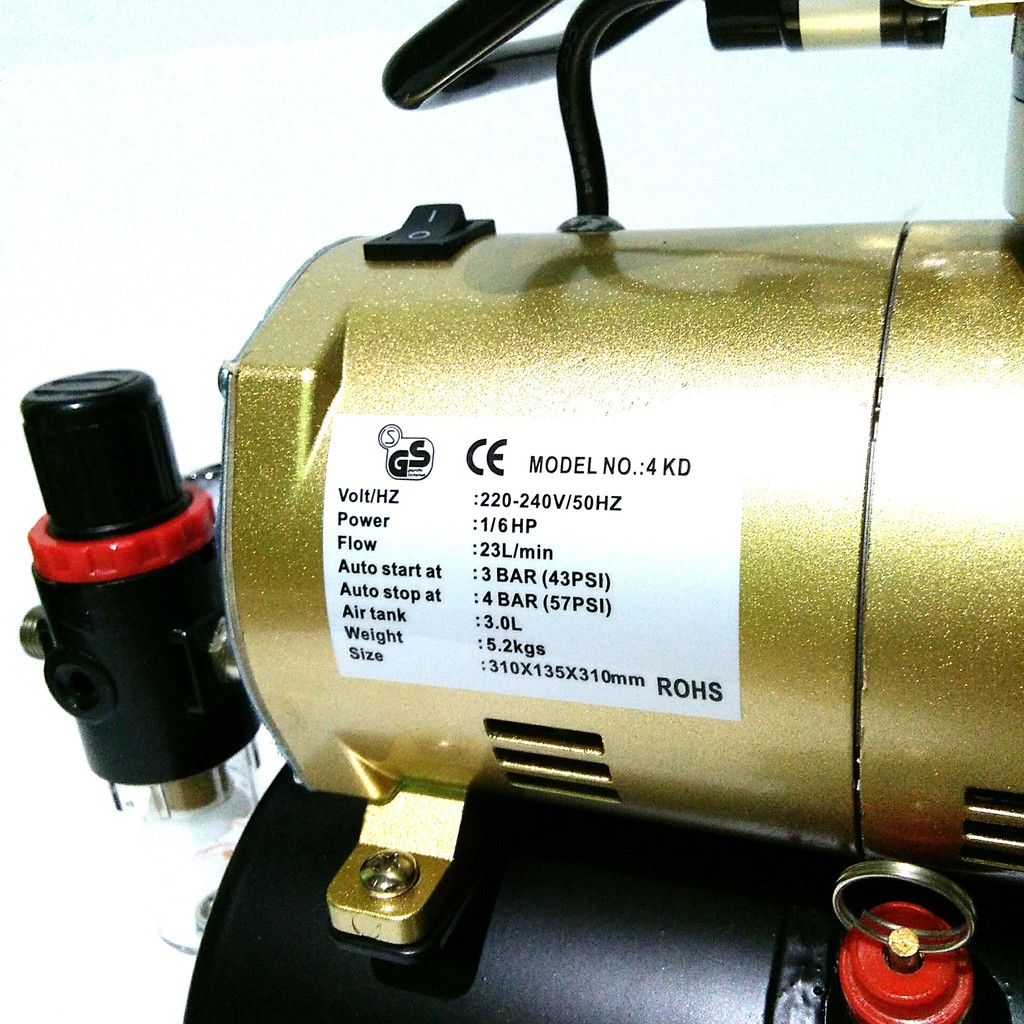 Jual Wipro 4KD Kompresor Mini Oilless tabung 3Liter - Compressor Air ...