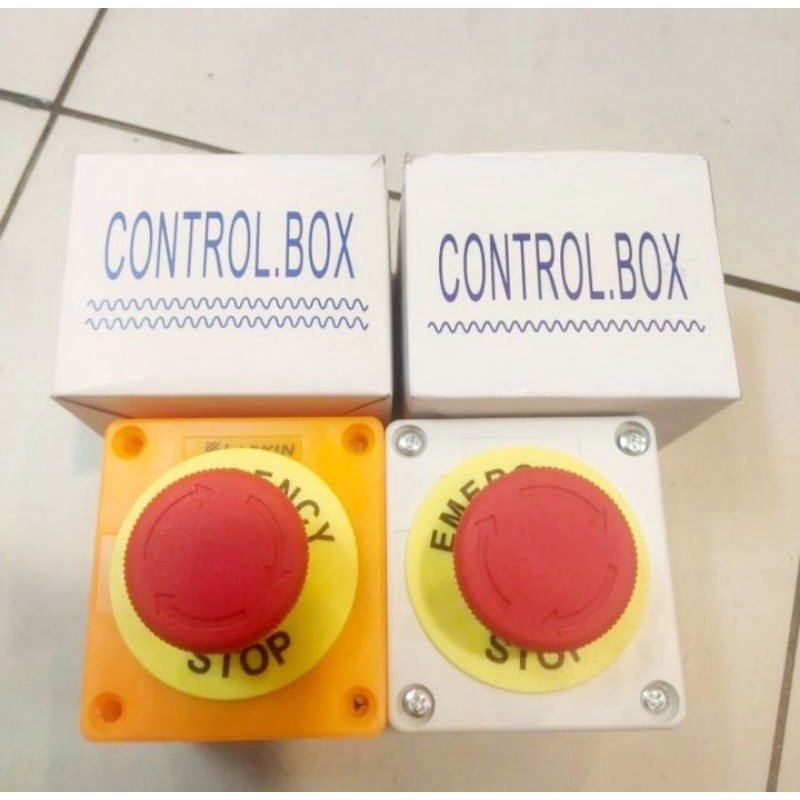 Jual Tombol Push buttom EMERGENCY+Box 1set EWiG 22mm 1NC original ...
