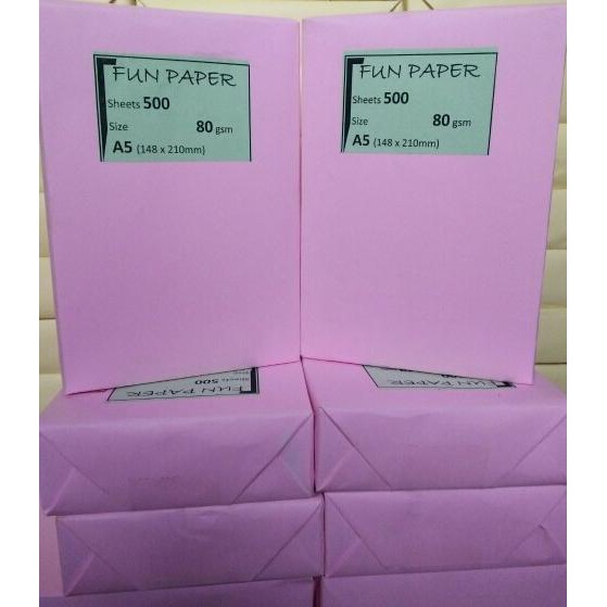 Jual Kertas Hvs A5 80 Gr Fun Paper Putih 1 Rim | Shopee Indonesia