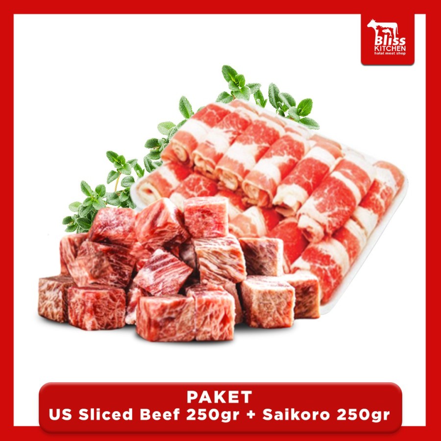 Jual Paket Hemat - Us Sliced Beef 250gr + Saikoro 250gr | Shopee Indonesia