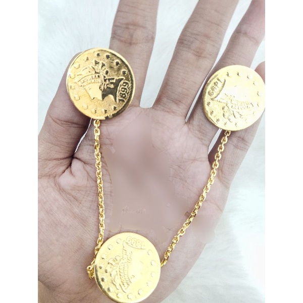 Jual Bros liontin rupiah besar susun 3 grade b lapis emas 24k | Shopee ...