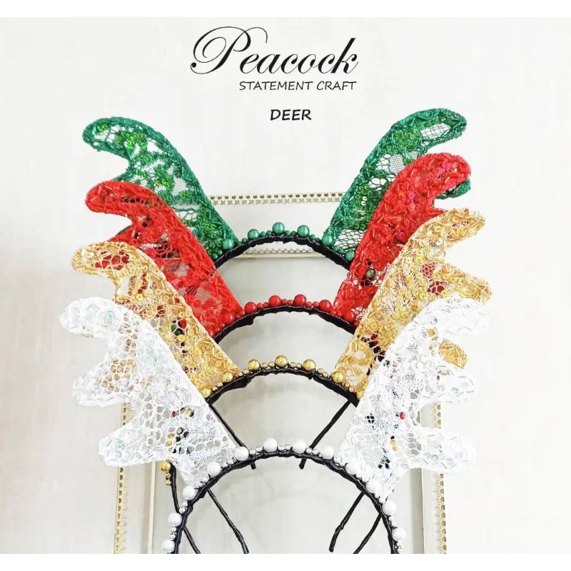 Jual DEER Xmas Jingle Collection (bando tanduk rusa antler red gold ...