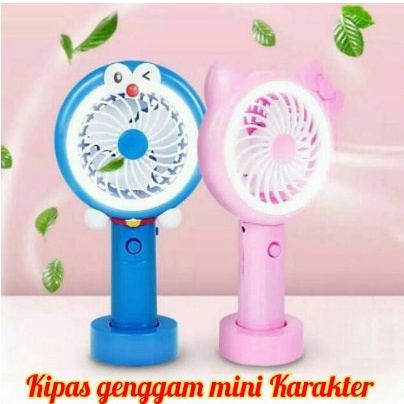 Jual Kipas mini led tangan usb portable charger / mini fan l3d light ...