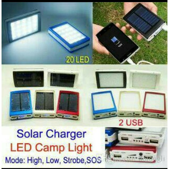 Jual jual power bank tenaga matahari power bank surya lampu led 20 beli ...