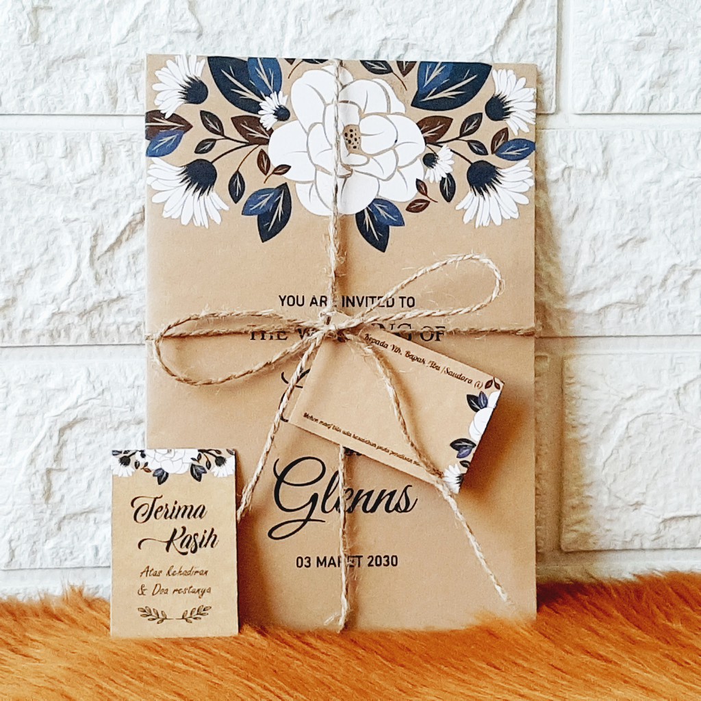 Jual Undangan Pernikahan Rustic / Undangan Aesthetic / Bonus Terbanyak ...
