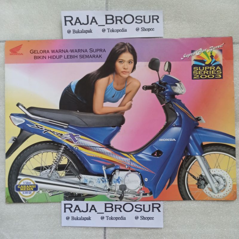 Jual Poster brosur jadul Honda Astrea Supra X 2003 100cc ori AHM | Shopee Indonesia