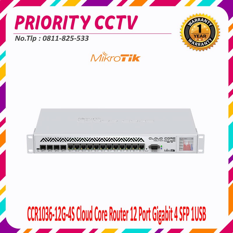 Jual MIKROTIK CCR1036-12G-4S Cloud Core Router 12 Port Gigabit 4 SFP ...