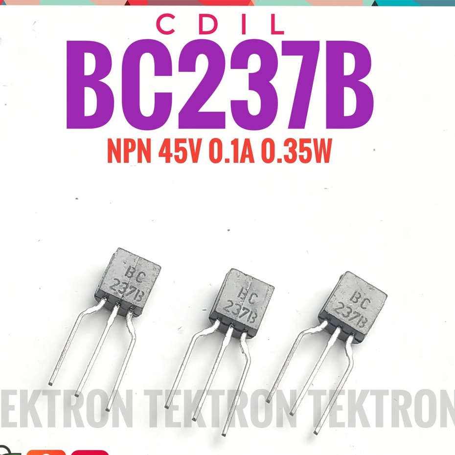 Jual Transistor BC237B BC 237 BC237 NPN 45V 0.1A 0.35W | Shopee Indonesia