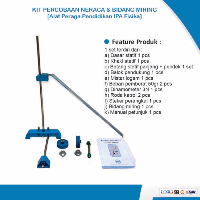 Jual Alat peraga kit percobaan neraca dan bidang miring-Alat Peraga ...