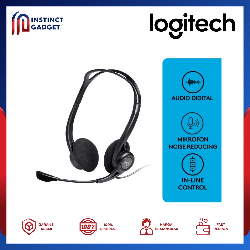 Jual Headset Stereo H370 Logitech Wired with Noise Cancelling ...