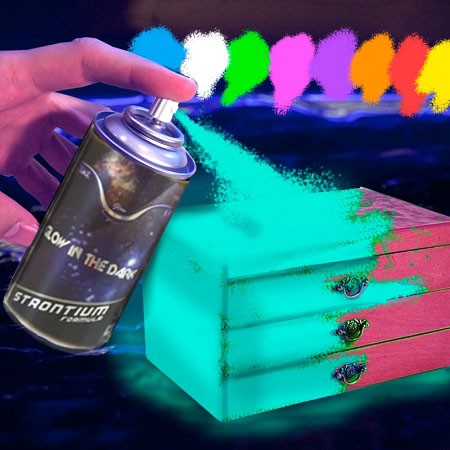 Jual Light Spray Paint Aqua (Cat Semprot Glow in The Dark Biru Aqua ...