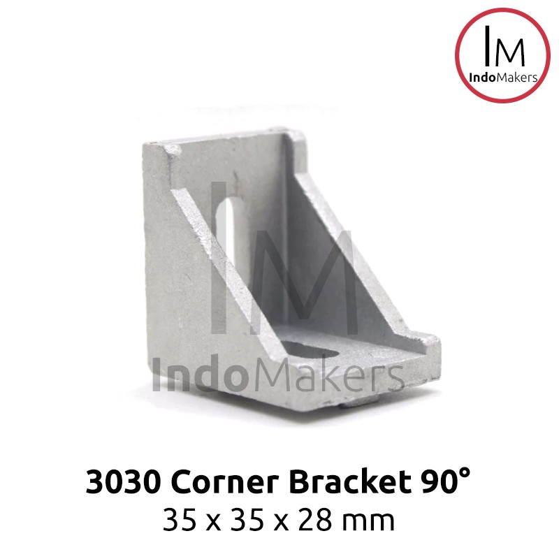 Jual 3030 Corner Bracket 90 Degree Angle Gusset Siku Aluminium Profile ...