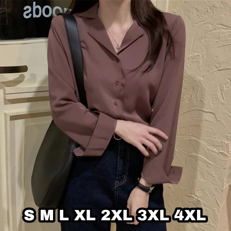 Jual Hem Ema Ukuran S M L XL XXL XXXL XXXXL 2XL 3XL 4XL 2L 3L 4L 5L Kemeja Basic Jumbo - Baju ...