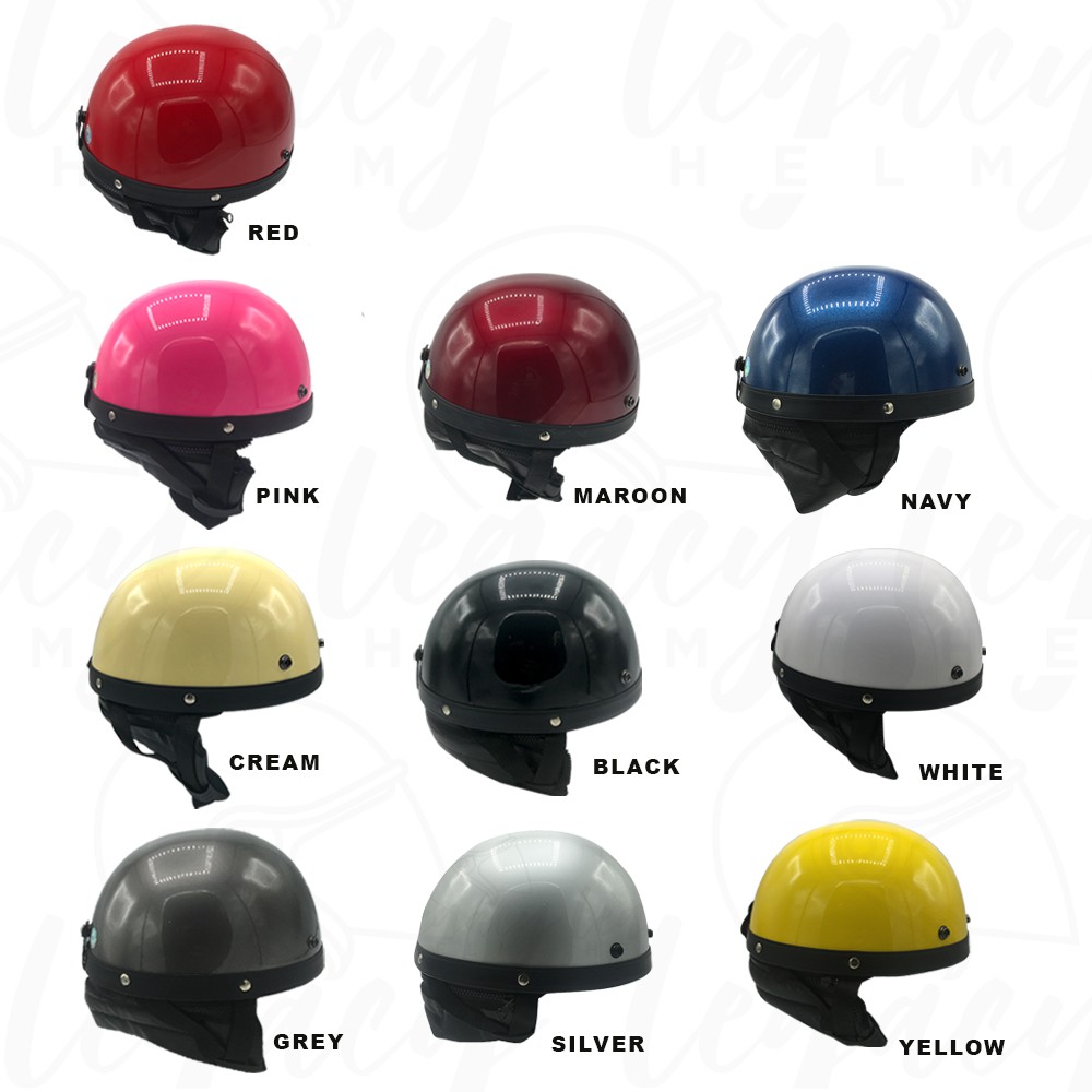 Jual Legacy Helm - Helm Chips Bogo Setengah Dewasa Solid | Shopee Indonesia