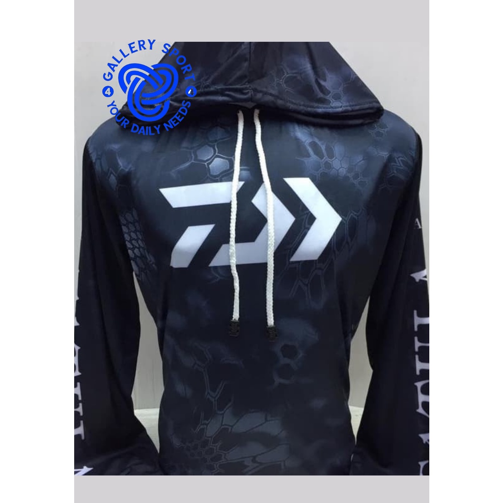 Jual kaos jersey mancing bertopi -baju mancing bertopi dw hitam 903 ...