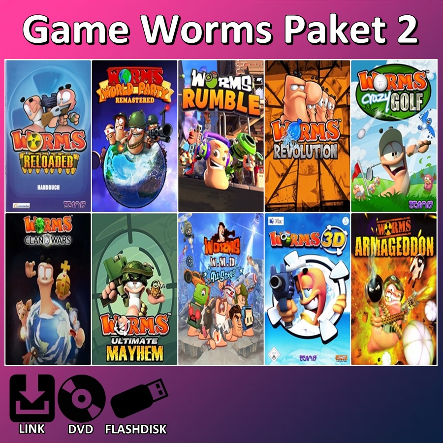 Jual Worms Paket 2 Full DLC Game untuk PC Laptop | Shopee Indonesia