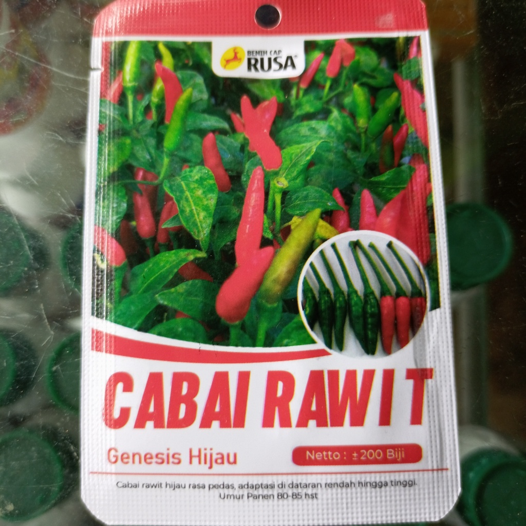 Jual Benih Cabai Rawit Hijau Original Pack 200 butir Cap Rusa | Shopee ...