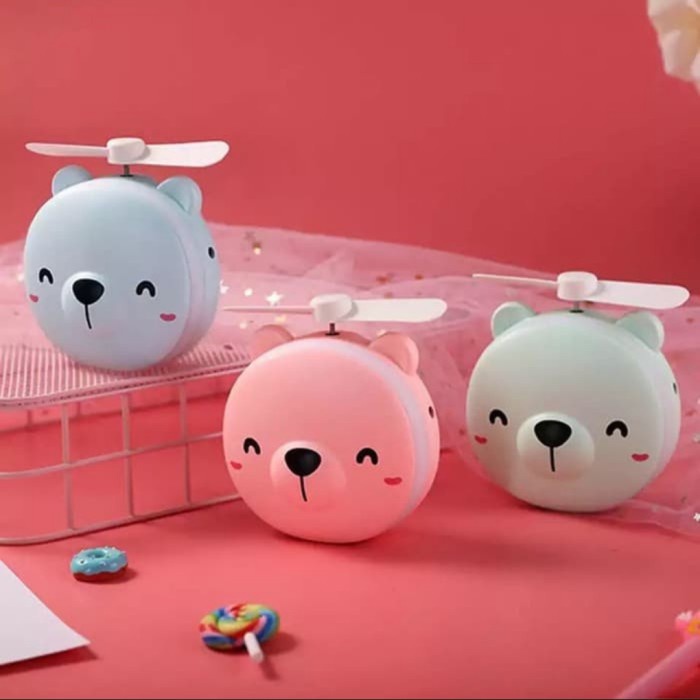 Jual Mini Fan Portable Lucu Unik USB 3in1 (Kipas Mini + Cermin + Lampu ...