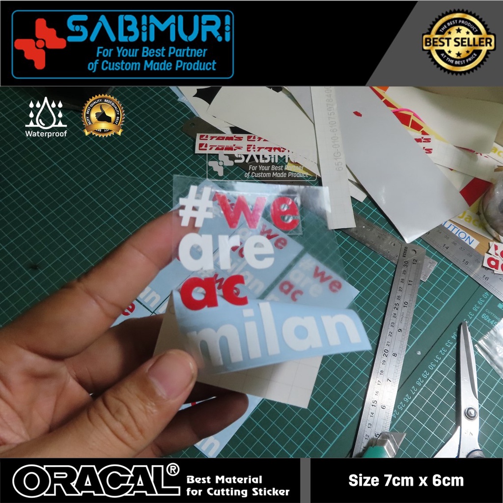 Jual Cutting Sticker Stiker We Are AC Milan | Shopee Indonesia