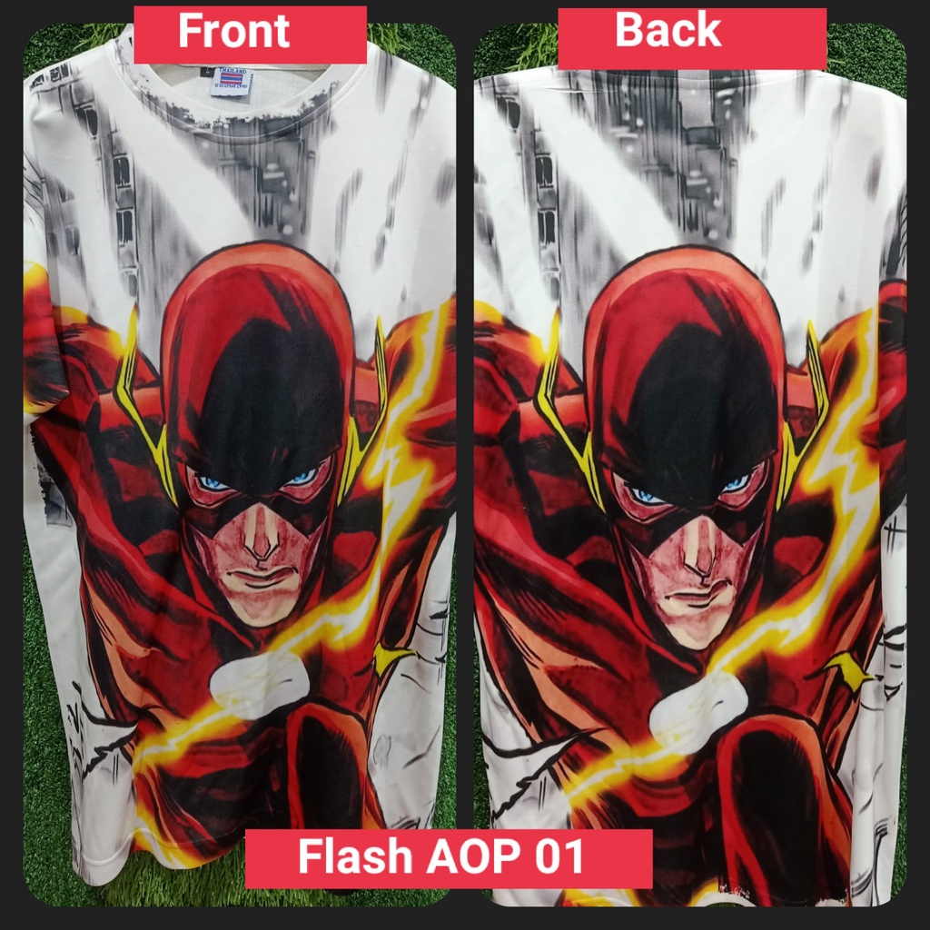 Jual KAOS FLASH AOP 01, TAG THAILAND, AOP, ALL OF PRINT DEPAN BELAKANG ...