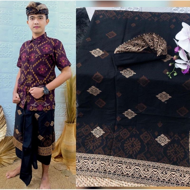 Jual saput dan udeng motif endek | Shopee Indonesia