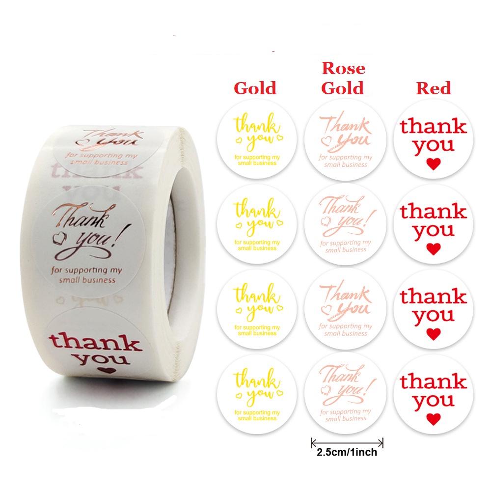 Jual 50pcs Thank You Sticker Stiker Terima Kasih untuk Online Shop ...